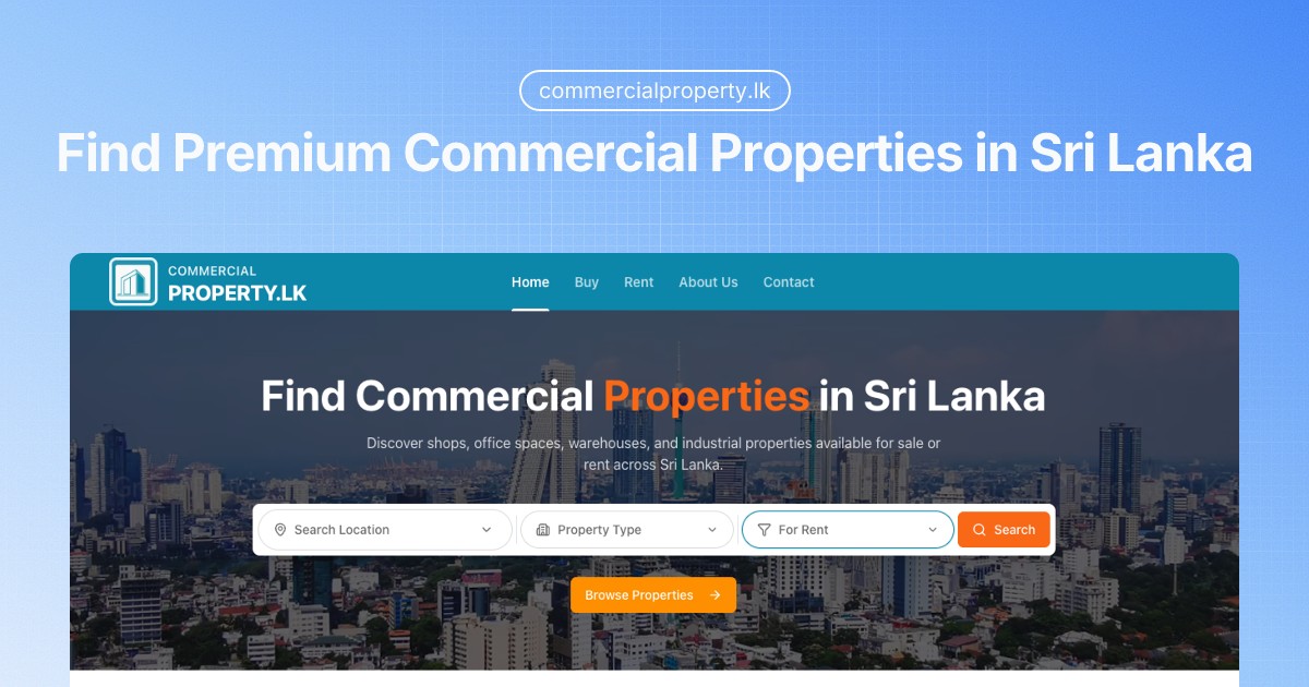 Commercial Property Sri Lanka | CommercialProperty.lk